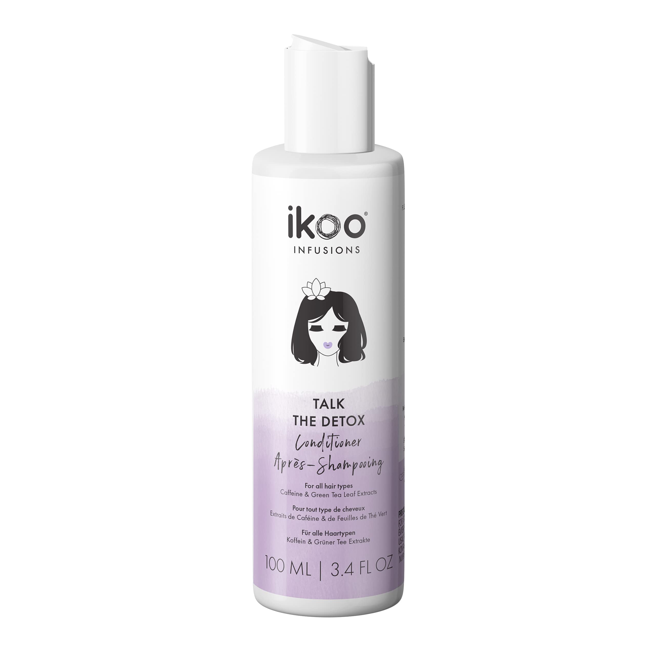 ikoo Talk The Detox Conditioner For Excessively Dry or Damaged Hair, Deeply Hydates, Made with Aloe Vera, Green Tea Extract & Caffeine, Cruelty Free, Vegan, Paraben Free, Travel Size - 3.4 Fl Oz