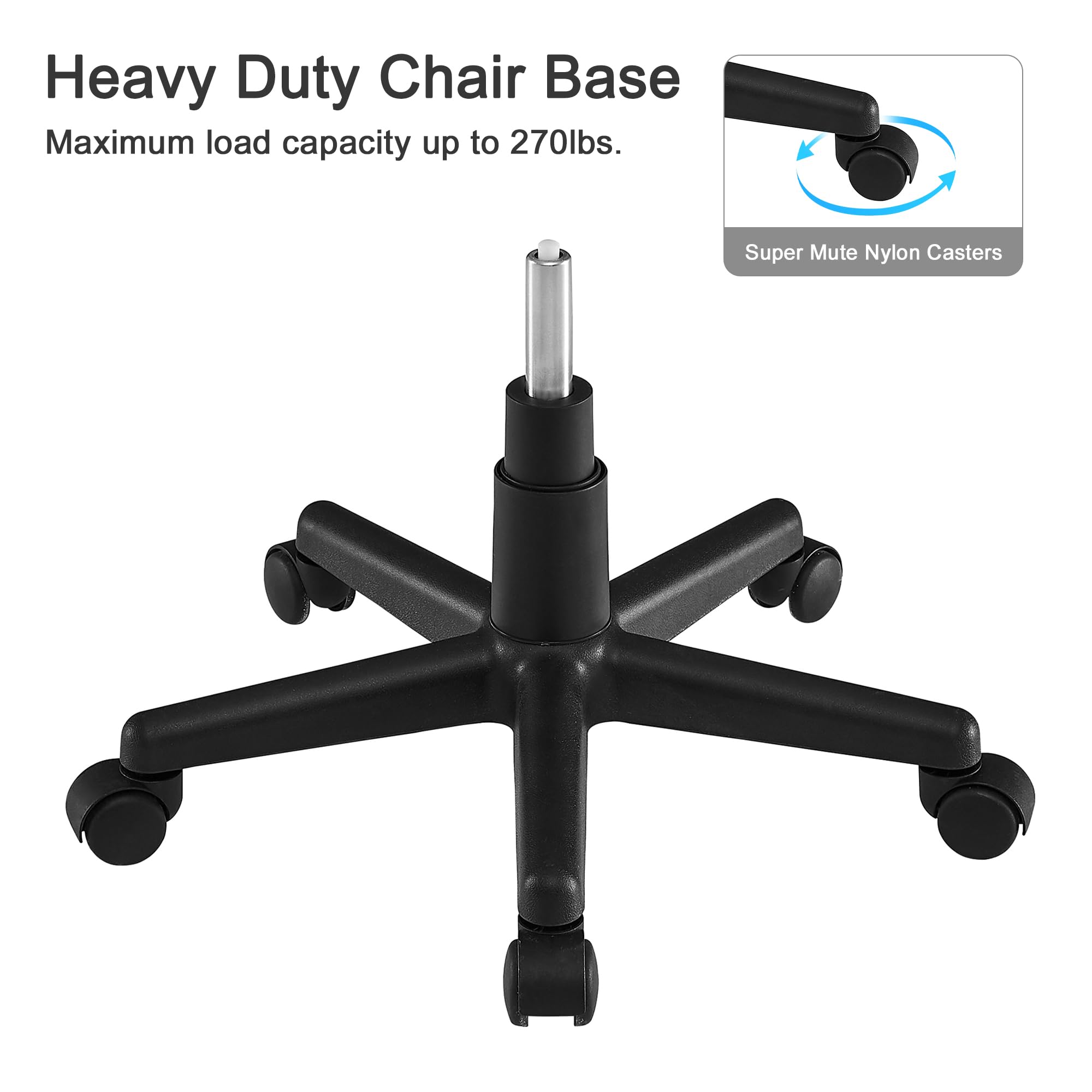 VECELO Modern Armless Home Office Desk Chair, 360°Rolling Swivel Adjustable Height for Make Up/Bed Room/Small Space, Linen Fabric, Gray