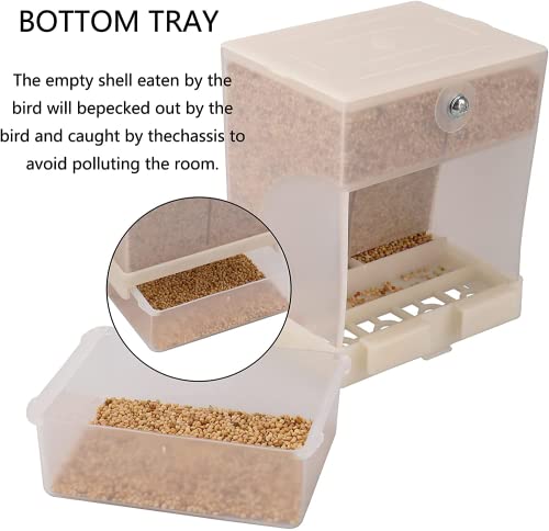 Fallaloe Automatic Bird Feeder - No-Mess Bird Feeder,Parrot Feeding cage Accessories,Suitable for Small and Medium Parrotsand Birds Seed Feeder for(1pcs)