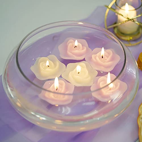 Efavormart Clear Floating Candle Glass Vase Bowls for Wedding Party Birthday Centerpieces Home Decorations Supplies - 10"