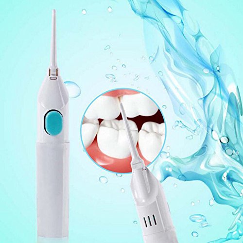 Portable Care Liquid Flosser, Cordless Travelling Liquid Jet Air Technology Dental Oral Irrigator or Air Flosser Liquid Pick for Teeth and Brace Cleaning White