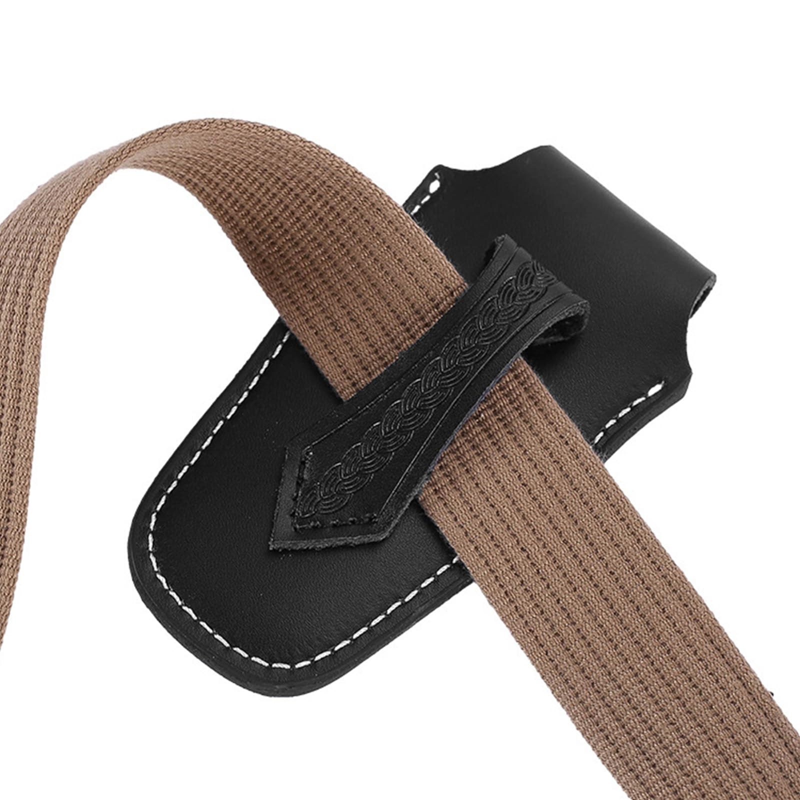 MUZZIOU Leather Portable Folding Knife Sheath With Belt Ring, Flip Cover Pocket Knife Holster with Inner Diameter Length 4.5β for Small Tool Men Fashion Gift