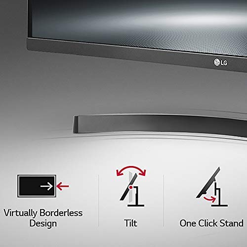 LG 27QN600-B 27” QHD (2560 x 1440) IPS Display with FreeSync, sRGB 99% Color Gamut, HDR10 with a 3-Side Virtually Borderless Design, Black (Renewed)
