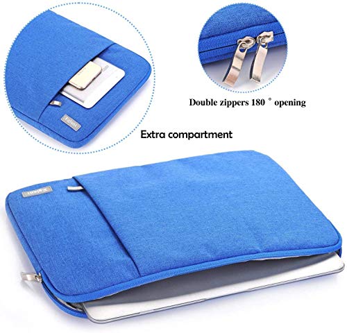 Egiant Laptop Sleeve,Water-Resistant Protective Cases Bag Compatible New 16 Inch MacBook, HP DELL Acer Asus 14 in Computer Notebook Carrying Cases Cover, Blue