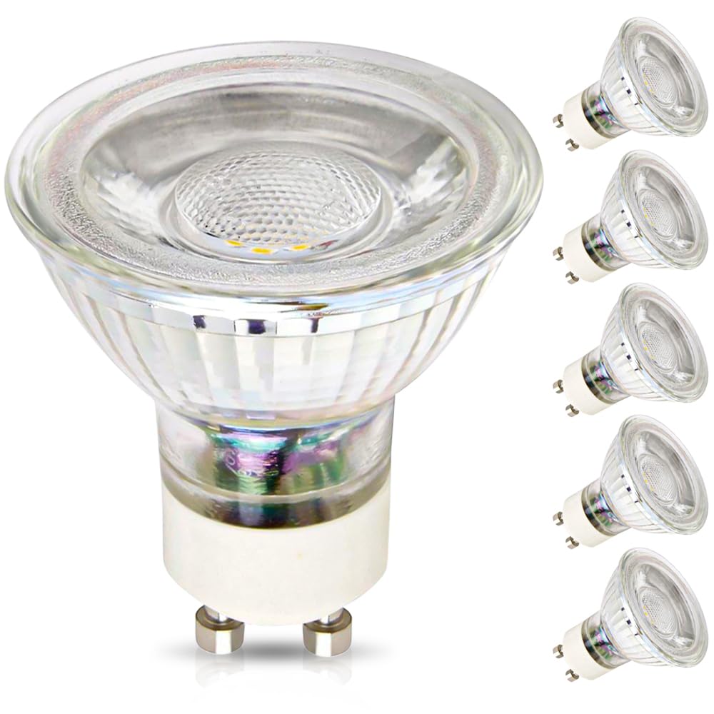 Levidon GU10 LED Bulbs Dimmable, Warm White 2700K, 4W LED Spotlight Bulb, 50W Halogen Equivalent, 120V 345 Lumen 38° Beam Angle, Pack of 6