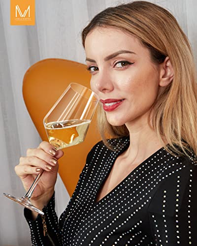 Red Wine Glasses Set of 4- Premium Crystal Wine Glasses Hand Blown-15 oz,Thin Rim,Long Stem,Perfect for Red or White,Daily Use,Unique Wedding Anniversary or Birthday Gift