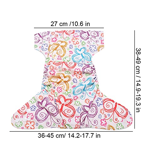 Baby Cloth Diapers, Reusable Infant Swim Diaper Washable Cloth Hook Loop Operating Size Adjustable for Baby Girls and Boys (BL001)