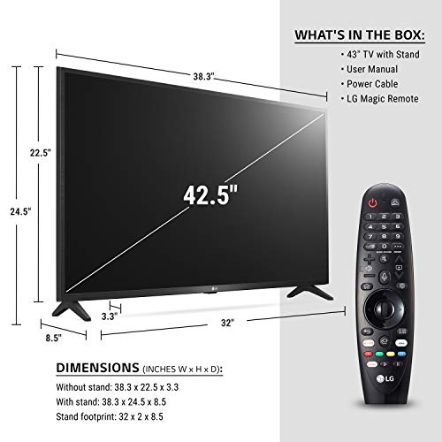 LG 43UN7000PUB "Works with" Alexa UHD 70 Series 43" 4K Smart TV (2020)