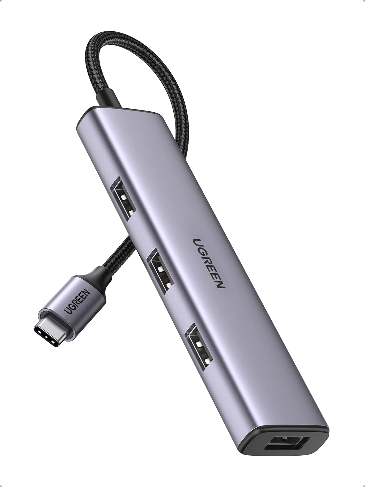 UGREEN Aluminium USB C Hub, 4 Ports USB C to USB 3.0 Hub, USB-C Multiport Splitter with 5Gbps Fast Transfer for PC Laptop MacBook Pro/Air iMac iPad Pro Surface, iPhone 15/15 Pro, Galaxy S24, and More