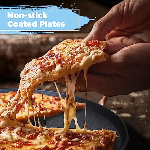 Courant Pizza Maker 12 inch Pizzas Machine, Newly improved Cool-touch Handle Non-Stick plates Pizza oven & Calzone Maker, Electric Countertop Oven for Home or School, 12β Indoor Grill/Griddle, Red