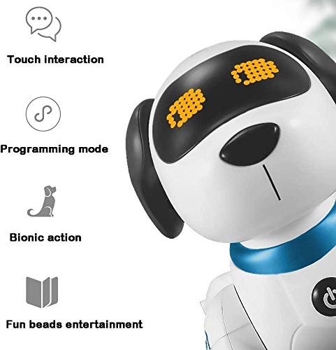 Remote Control Dog, Robot Toys for Kids, RC Robotic Stunt Puppy Voice Control Toys, Remote Control Dancing Programmable Robot Dog Smart RC Robot with Sound Interactive Gift for 6+ Ages Boys and Girls