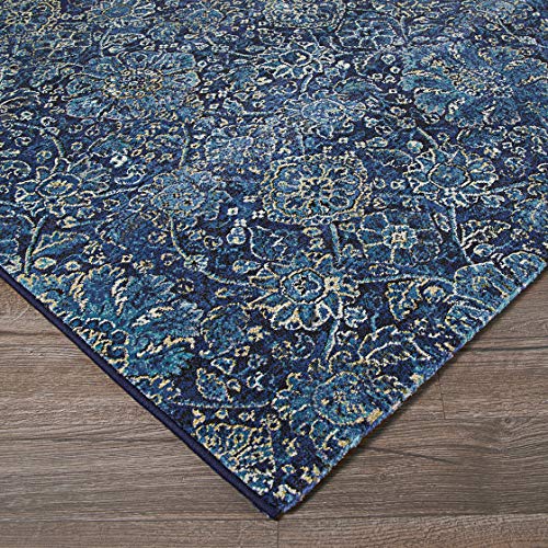 Couristan Easton Winslet Machine Made Area Rug, 2' x 3'7", Navy/Sapphire