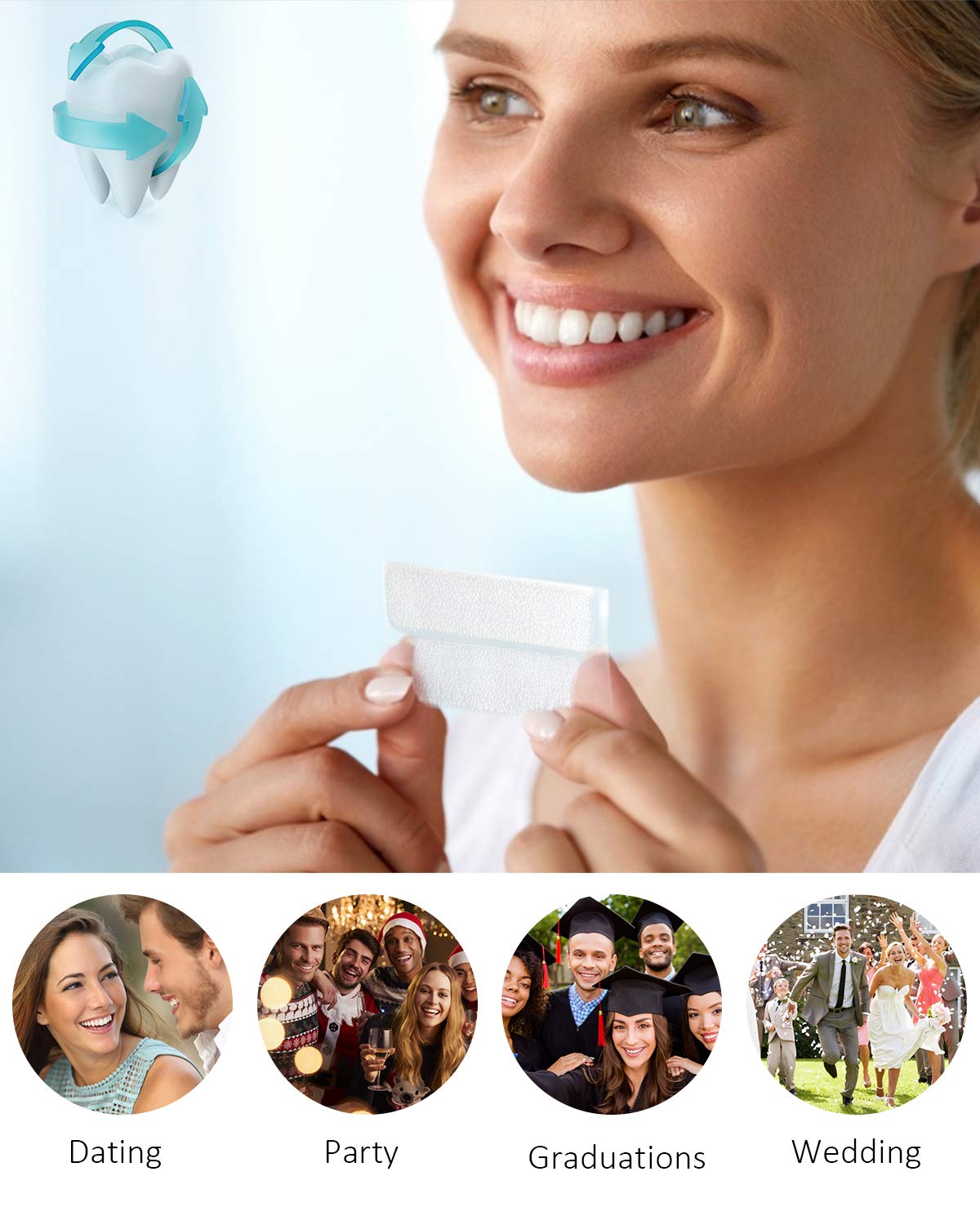 Professional Effects Teeth Whitening Strips 20 Treatments, 40 Strips, Teeth Whitening Kit Gel Products for Sensitive Teeth, Removes Coffee, Tea & Tobacco Stains