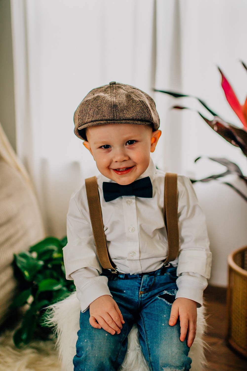 Born to Love Wedding Baptism Birthday White Button Up Shirt Infant, Toddler, Boys 3 to 6 Months