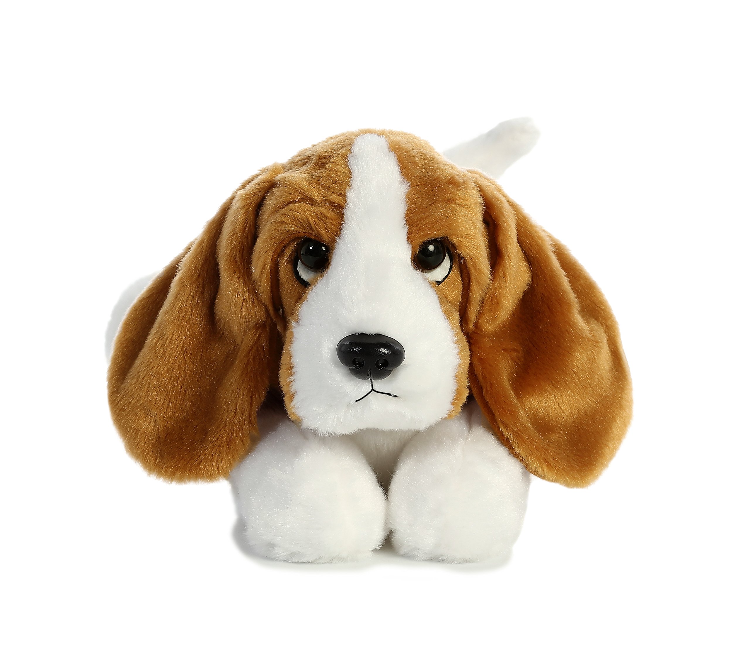 Aurora® Adorable Flopsie™ Basset Hound Stuffed Animal - Playful Ease - Timeless Companions - Brown 12 Inches