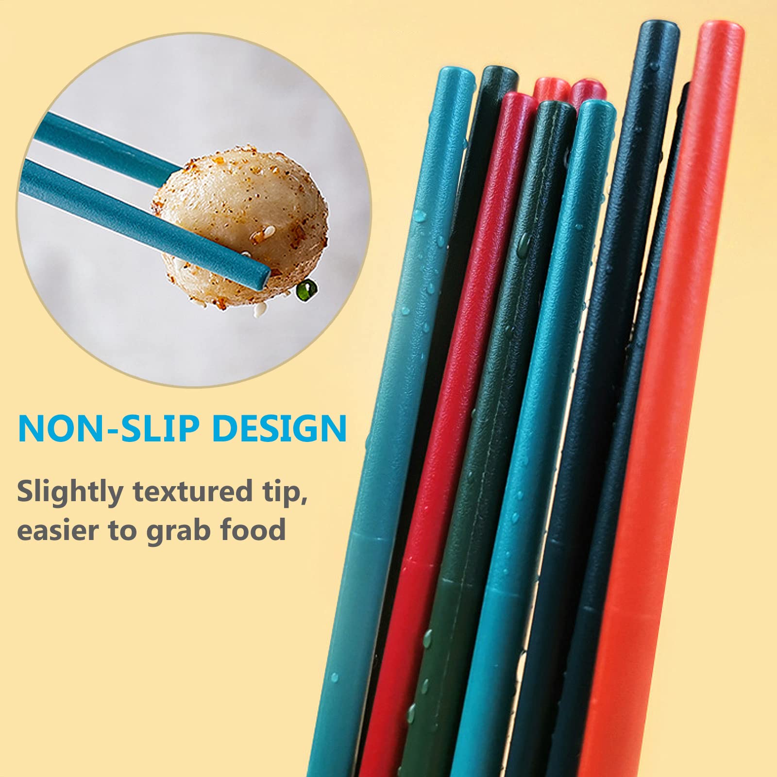 5 Pairs Chopsticks and Chop stick Helpers Set, Plastic Hinges Connector Training for Adults, Beginner, Trainers or Learner, Non-Slip Reusable and Replaceable, Dishwasher Safe (Cherry blossom)