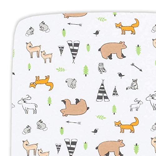 Cuddly Cubs Graco Pack n Play Fitted Sheet β Woodland Playard Sheet β Snuggly Soft Jersey Cotton Mini Crib Sheet for Boy, Girl β 1 Pc