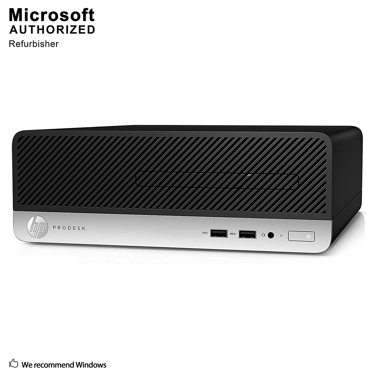 HP ProDesk 400 G4 Small Form Factor Desktop PC, Intel Pentium G4400 3.3GHz, 8G DDR4, 512G SSD, WiFi, BT 4.0, DVD, Windows 10 64-Multi-Language Support English/Spanish/French(Renewed)