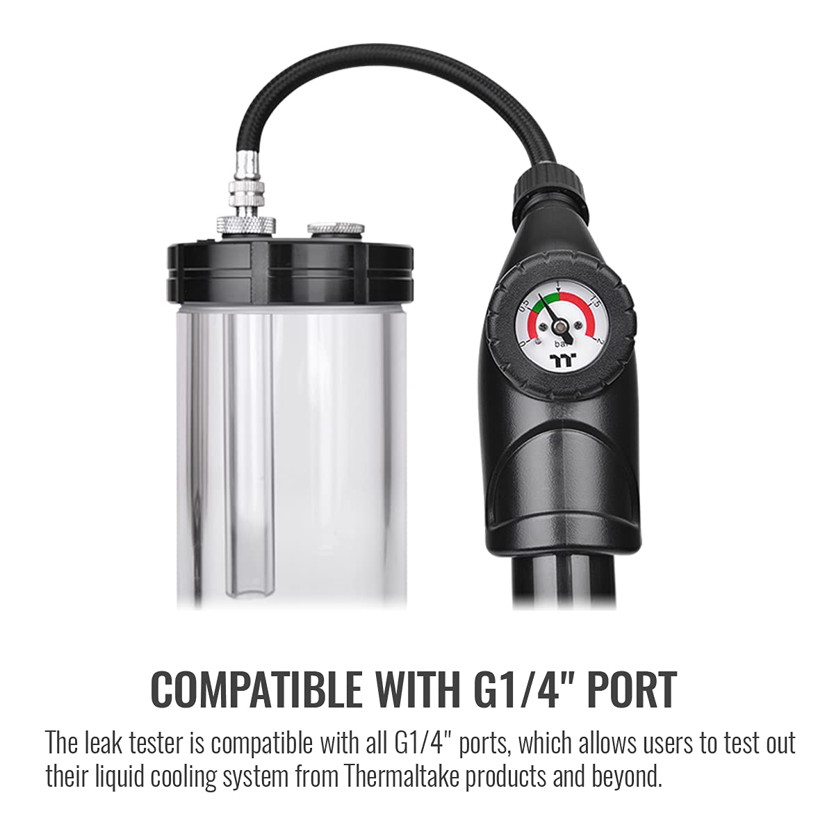 Thermaltake Pacific Leak Tester, Compatible with G1/4" Port, Straightforward Measurements, CL-W303-PL00BL-A