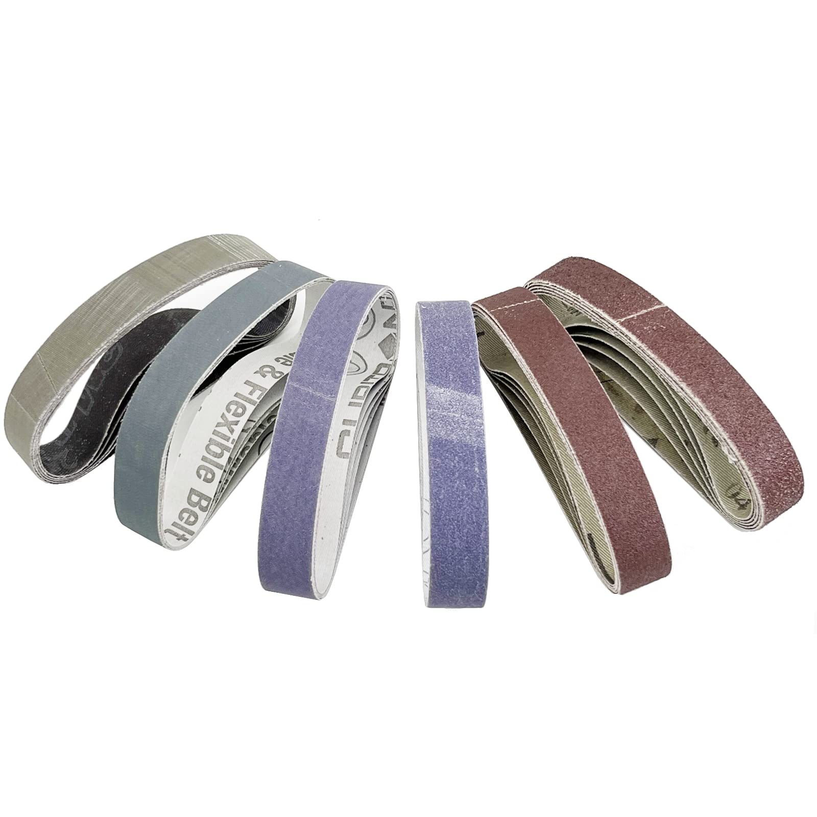 30 Pcs 3/4" x 12" Replacement Knife Sharpener Sanding Belt Kit for Work Sharp Knife & Tool Sharpener Ken Onion Edition (WSKTS-KO), 80/120/240/400/1000/2500 Grits