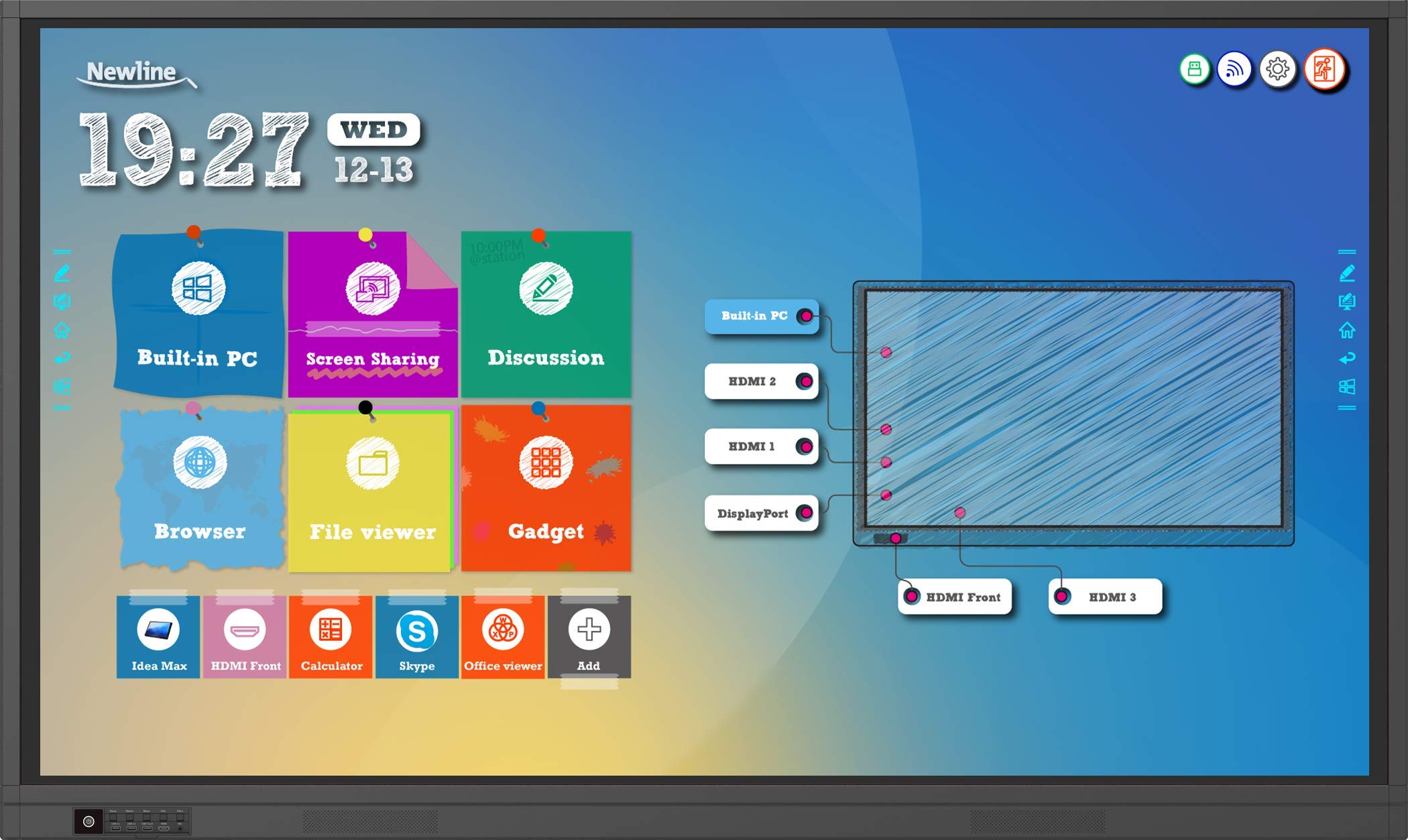 Newline 65" 4K Touch Screen Display Interactive RS+ Series