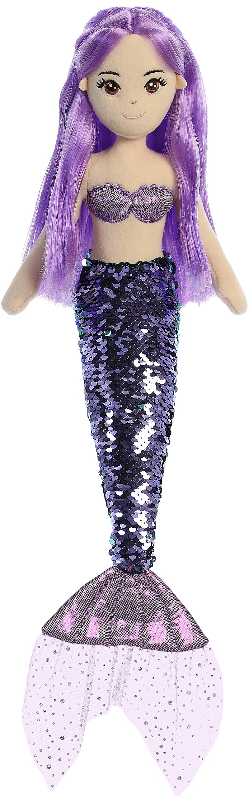 Aurora® Enchanting Sea Sparkles™ Sequin Sparkles™ Jenna Stuffed Doll - Imaginative Play - Magical Companions - Green 18 Inches
