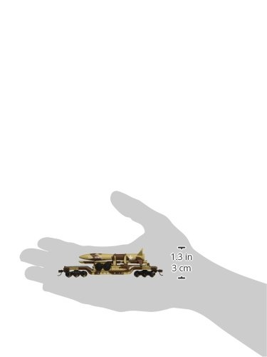 Bachmann Industries Inc. 52' Center-Depressed Flat-Car Desert Military with Missile - N Scale