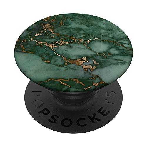 Elegant Dark Forest Green & Jade Green Pattern PopSockets PopGrip: Swappable Grip for Phones & Tablets