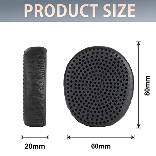 Riff Replacements Earpads Protein Leather Memory Foam Repair Parts Compatible with Skullcandy Riff On-Ear Headphones (Black)