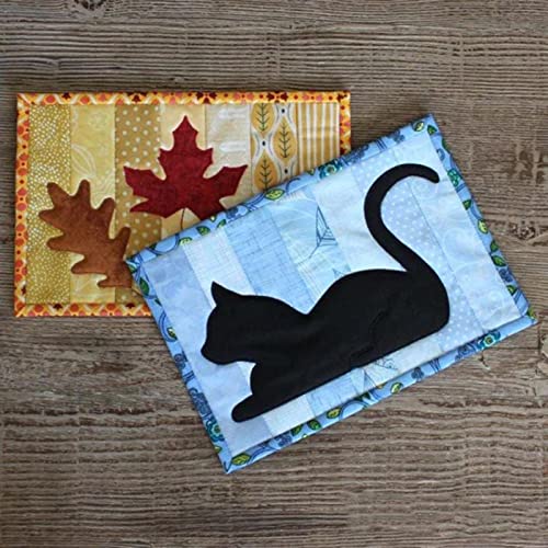 Cute Cat Pattern Sewing Template for Creating Chic Quilt Designs Clear Cat Shape Acrylic Quilting Templates Ruler Reusable DIY Quilting Supplies Sewing Accessories (B Middle)