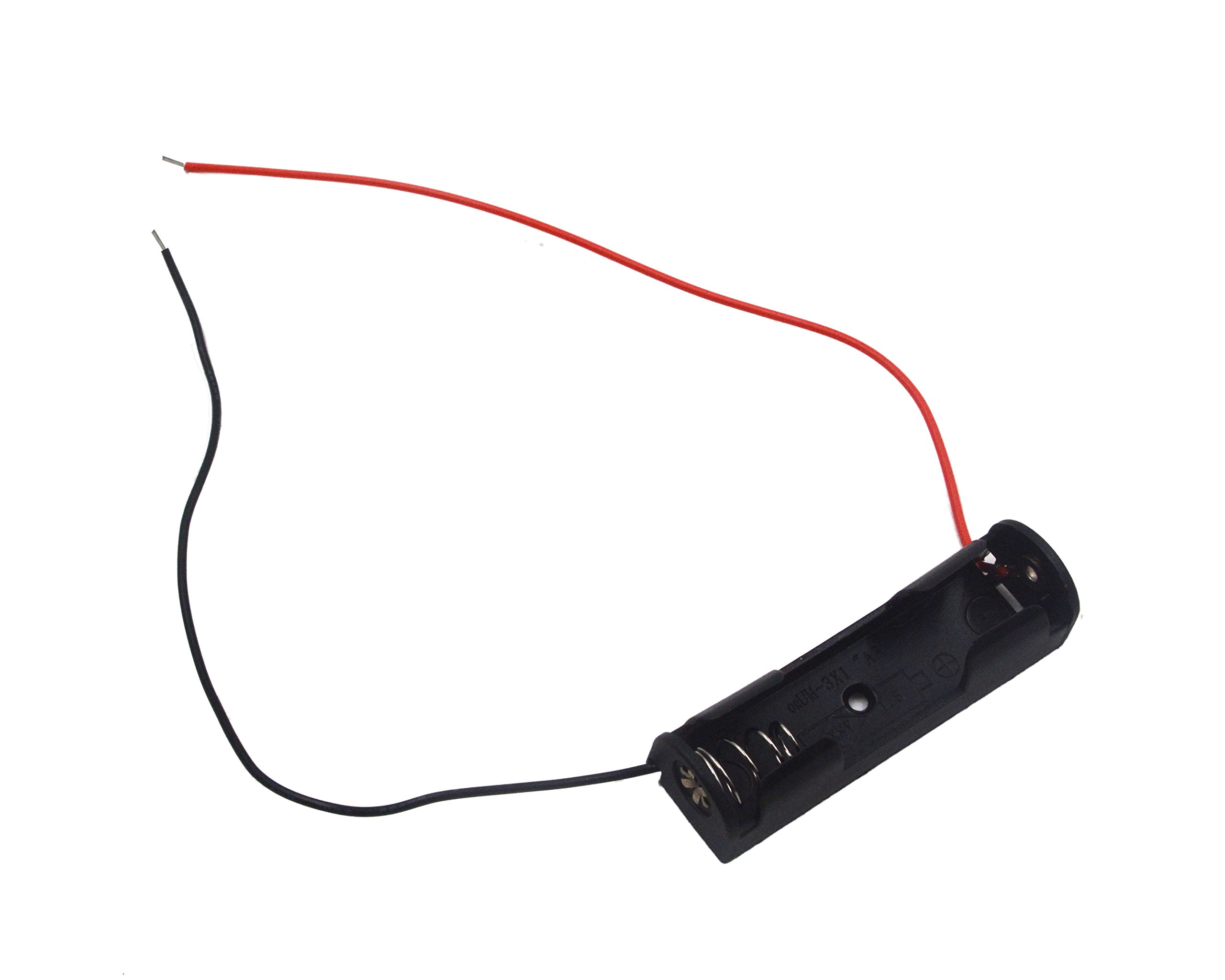 LAMPVPATH (Pack of 6) Single AA Battery Holder, 1 X 1.5V AA Battery Holder, AA Battery Holder with Leads Wires