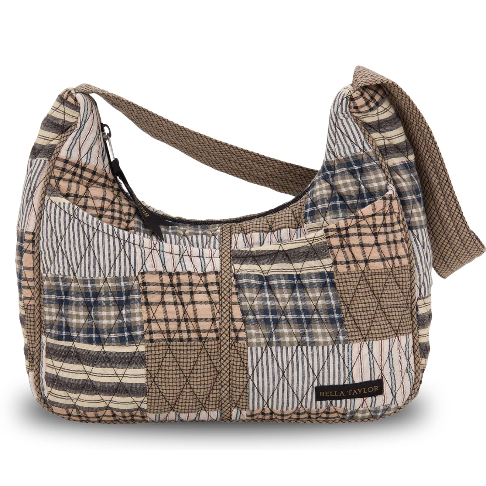 Bella Taylor Blakely - Hobo Shoulder Bag for Women - Lightweight Quilted Fabric Purse with Pockets – Rory