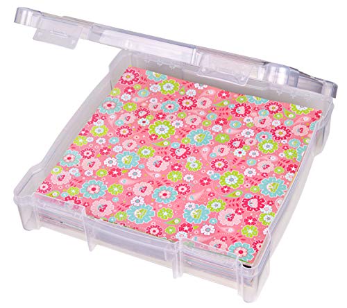 ArtBin 6912AB Essentials One-Compartment 12" x 12" Box, Art & Craft Organizer, [1] Plastic Storage Case, Clear
