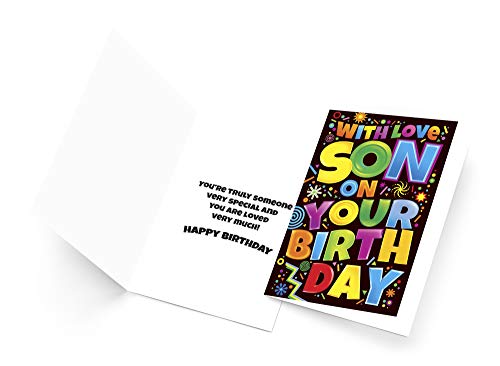 Happy Birthday Card For Son. With Love. You're Truly Someone Very Special | Made in America | Eco-Friendly | Thick Card Stock with Premium Envelope 5in x 7.75in | Packaged in Protective Mailer | Prime Greetings