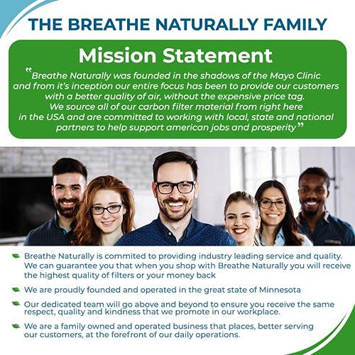Breathe Naturally - HRF-B2 Carbon Pre-Filter Replacement Compatible with Honeywell HAP242, HHT-055, HPA-060, HPA-050, Carbon Pre Filter Compatible with Honeywell Air Purifiers, Black - 2 Pack