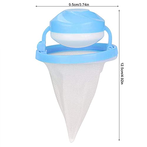 Floating Lint Mesh Bag Pet Hair Collector Laundry Filter Bag for Washing Machine Washer Lint Catcher,Hair Filter Net Pouch(Blue)