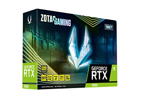 ZOTAC GAMING GeForce RTX 3090 Trinity 24GB GDDR6X 384-bit 19.5 Gbps PCIE 4.0 Gaming Graphics Card, IceStorm 2.0 Advanced Cooling, SPECTRA 2.0 RGB Lighting, ZT-A30900D-10P