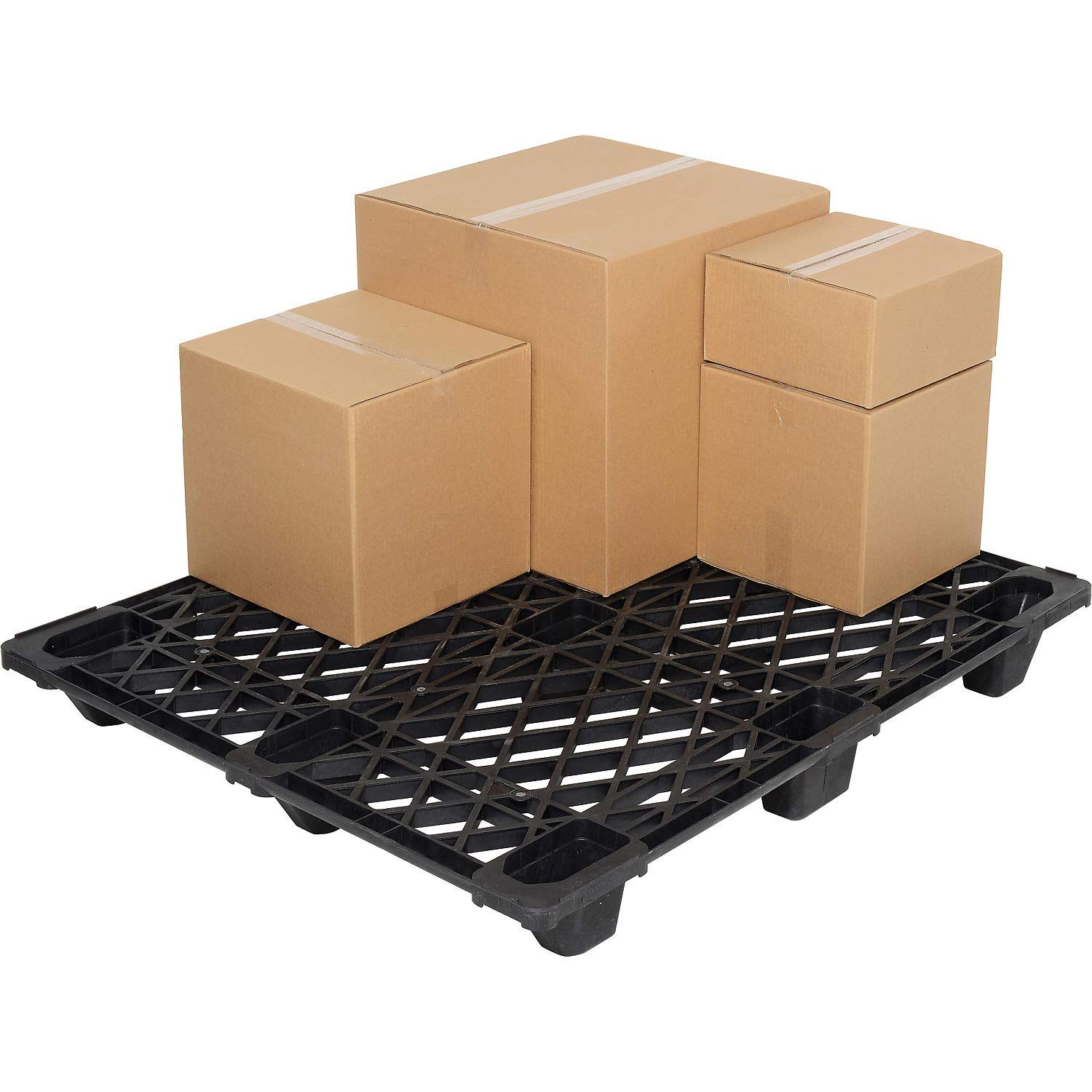 48x40 Plastic Nestable Shipping Pallet 2200 Lb. Capacity - Lot of 5