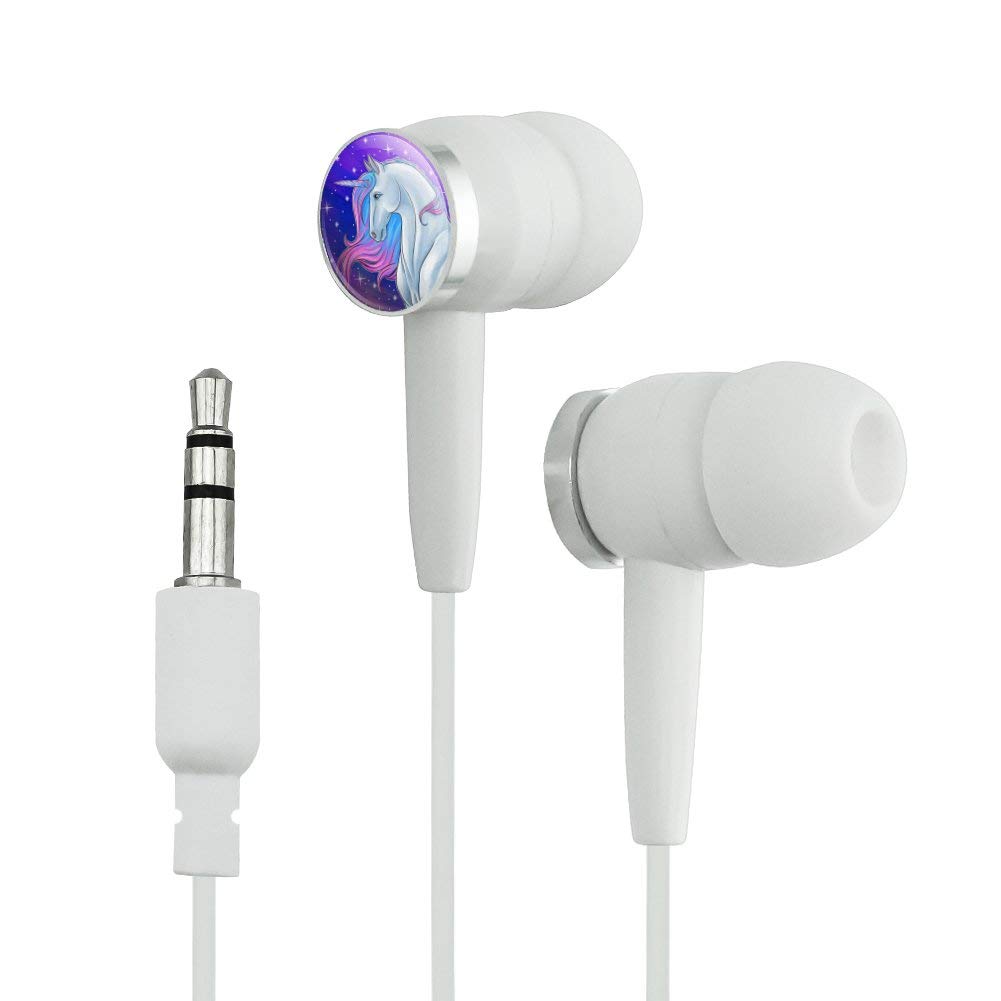 GRAPHICS & MORE Majestic Unicorn Pink Purple Blue Novelty in-Ear Earbud Headphones