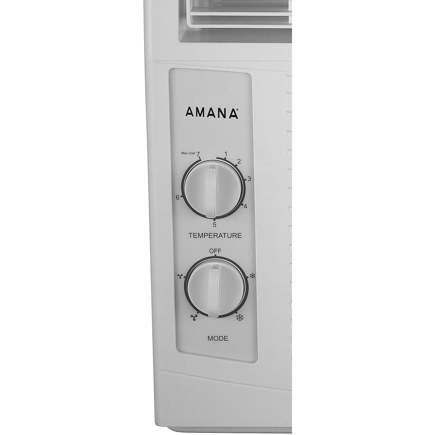 Amana 5,000 BTU 115V Window-Mounted Air Conditioner with Mechanical Controls, White
