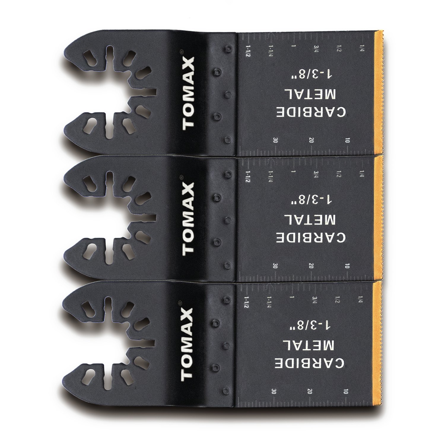 3 PCS Carbide Teeth Oscillating Multitool Quick Release Oscillating Saw Blades Fits Fein Multimaster, Porter Cable, Black&Decker, Bosch Craftsman, Ridgid, Makita, Milwaukee, Dewalt, and More
