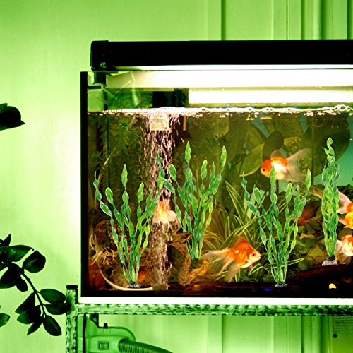 Rocutus Artificial Seaweed Water Plants,15 Pieces Fish Tank Aquarium Decorations,Soft Plastic Life-Like Artificial Seaweed Water Plants for All Fish & Pets