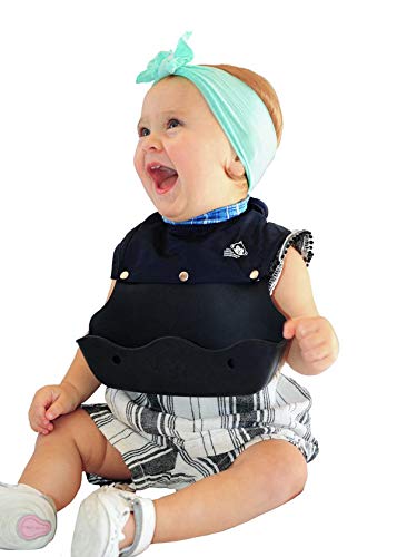 The Little Monkey Company Silicone Bibs for Babies and Toddlers - Wipes Clean in Seconds Waterproof Bib Protects from Every Mess - Made with Premium Materials