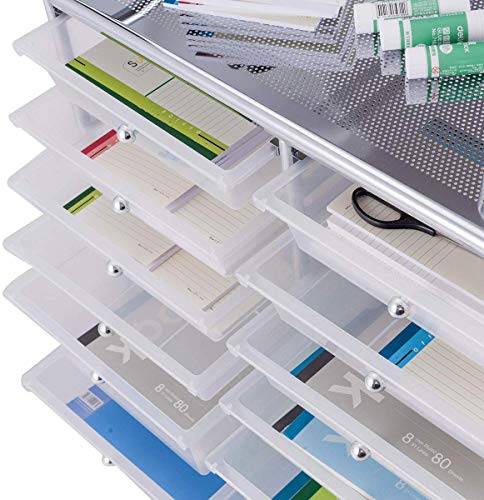Happygrill 12-Drawer Organizer Cart Tools Office School Paper Organizer Rolling Storage Cart with Wheels