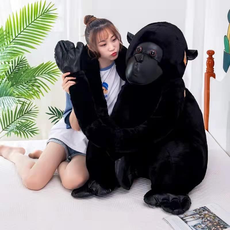 KLLKR Plush Soft Huge Gorilla Stuffed Animal Soft Huggable Gorilla Pillow Super Soft Plush Doll Animal Toy for Kids and Adults Cuddlekins