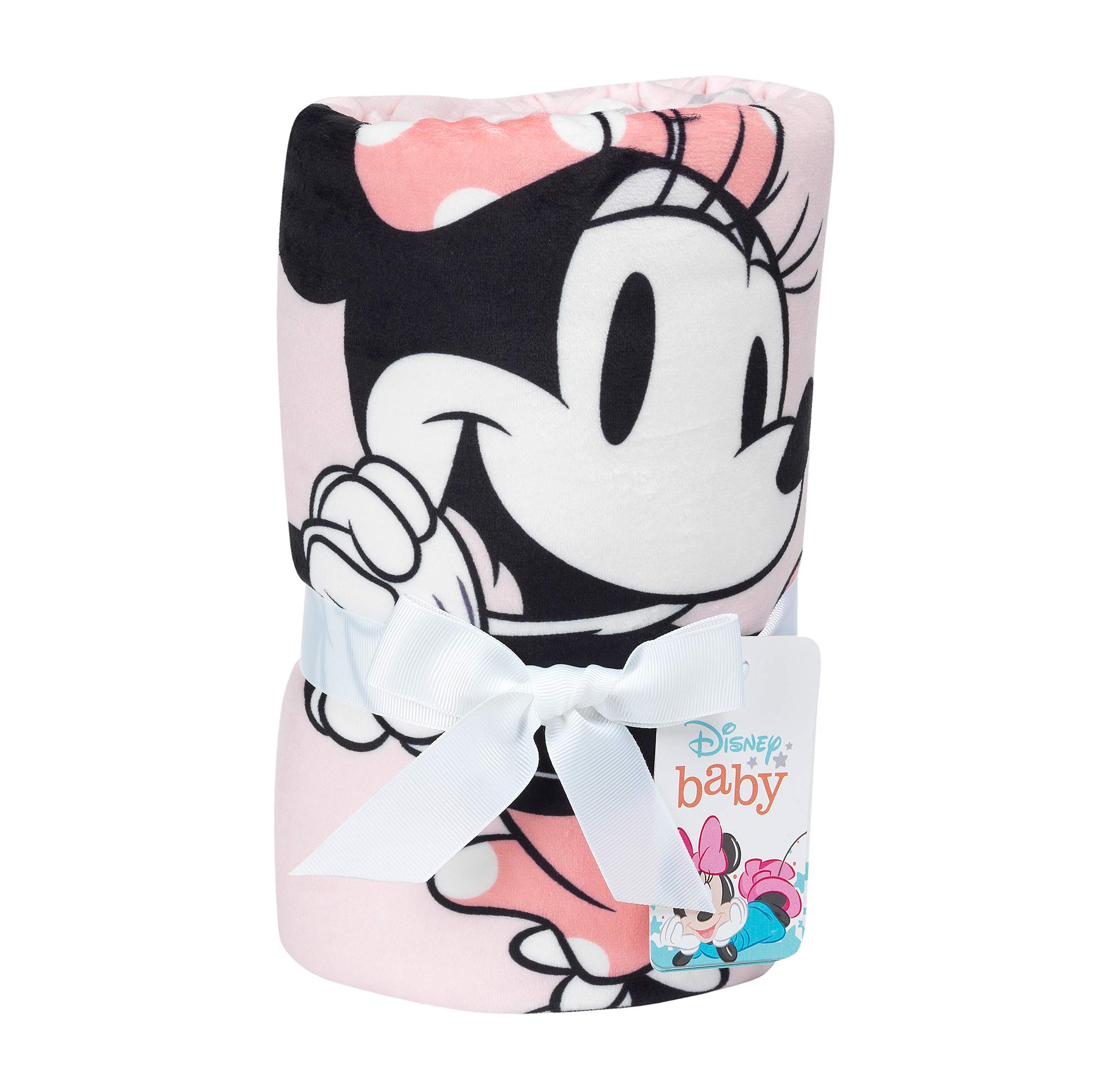 Lambs & Ivy Minnie Mouse Picture Perfect Baby Blanket - Pink, Animals, Disney