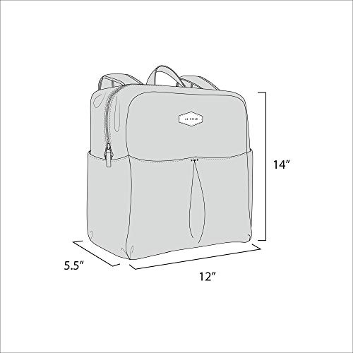 JJ Cole Popperton Boxy Backpack Diaper Bag, Ticking Stripe