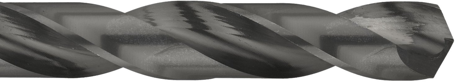 Chicago Latrobe 150ASP High-Speed Steel Jobber Length Drill Bit, Black Oxide Finish, Round Shank, 135 Degree Split Point, 3/32" Size (Pack of 12)
