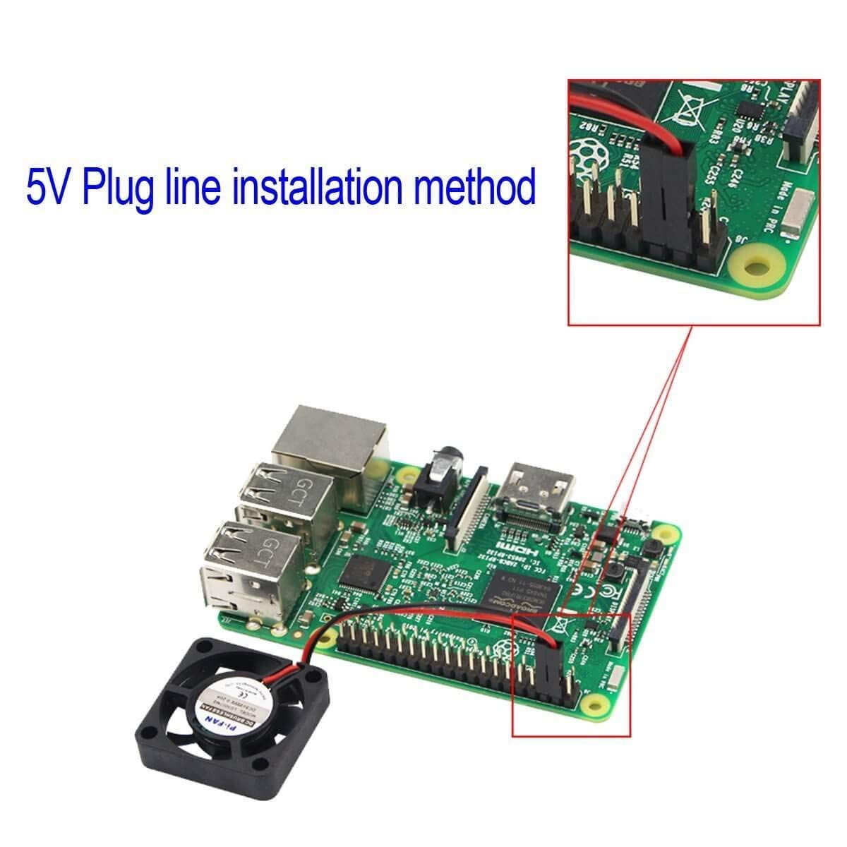 MakerFocus 2pcs Raspberry Pi 4B Fan DC Brushless Cooling Fan 3.3V 5V Heatsink Cooler Radiator Connector Separating One-to-Two Interface for Raspberry Pi 4/ Pi 3/3B+ and Pi Zero/Zero W or Other Project