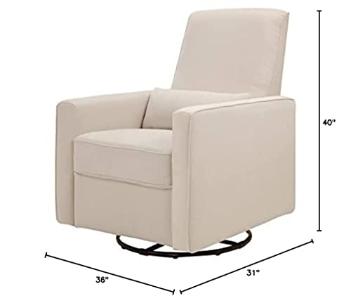 DaVinci Piper Upholstered Recliner and Swivel Glider in Cream, Greenguard Gold & CertiPUR-US Certified